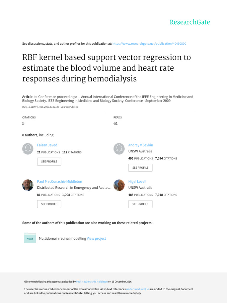 RBF Kernel Based Support Vector Regressi | PDF | Cross Validation ...