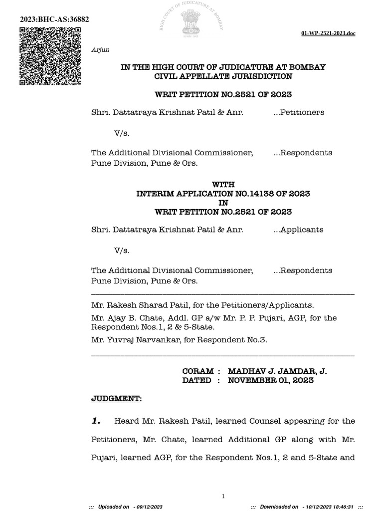 Interim Application No.14138 of 2023 | PDF | Advocate | Certiorari