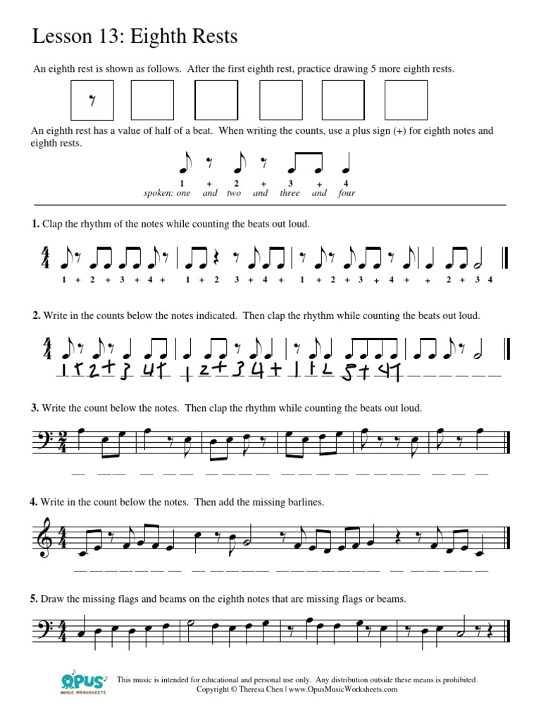 Part 2.2 - Eighth Rests | PDF