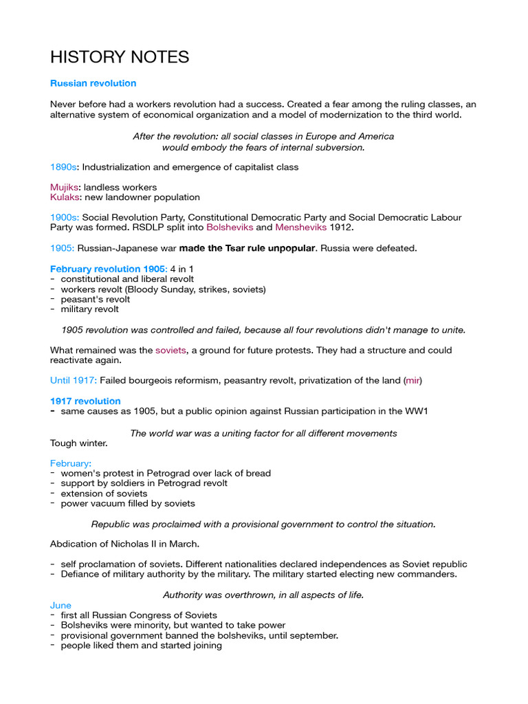 HISTORY NOTES part 1 | PDF | Weimar Republic | Nazi Germany