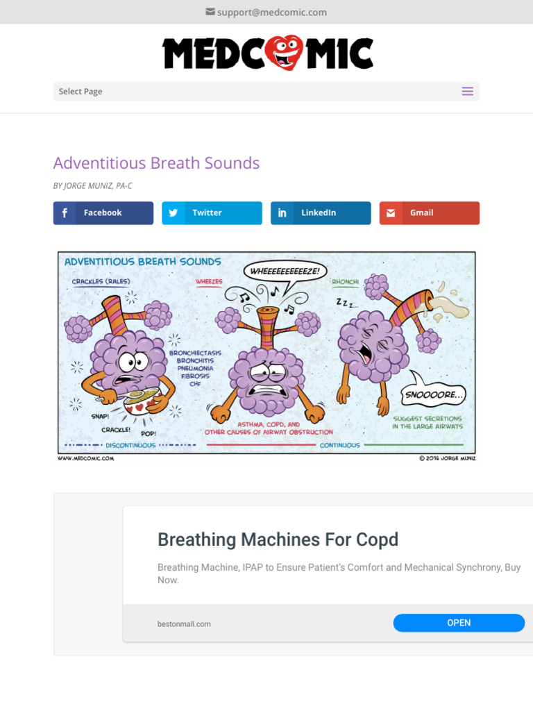 Adventitious Breath Sounds | Medcomic | PDF