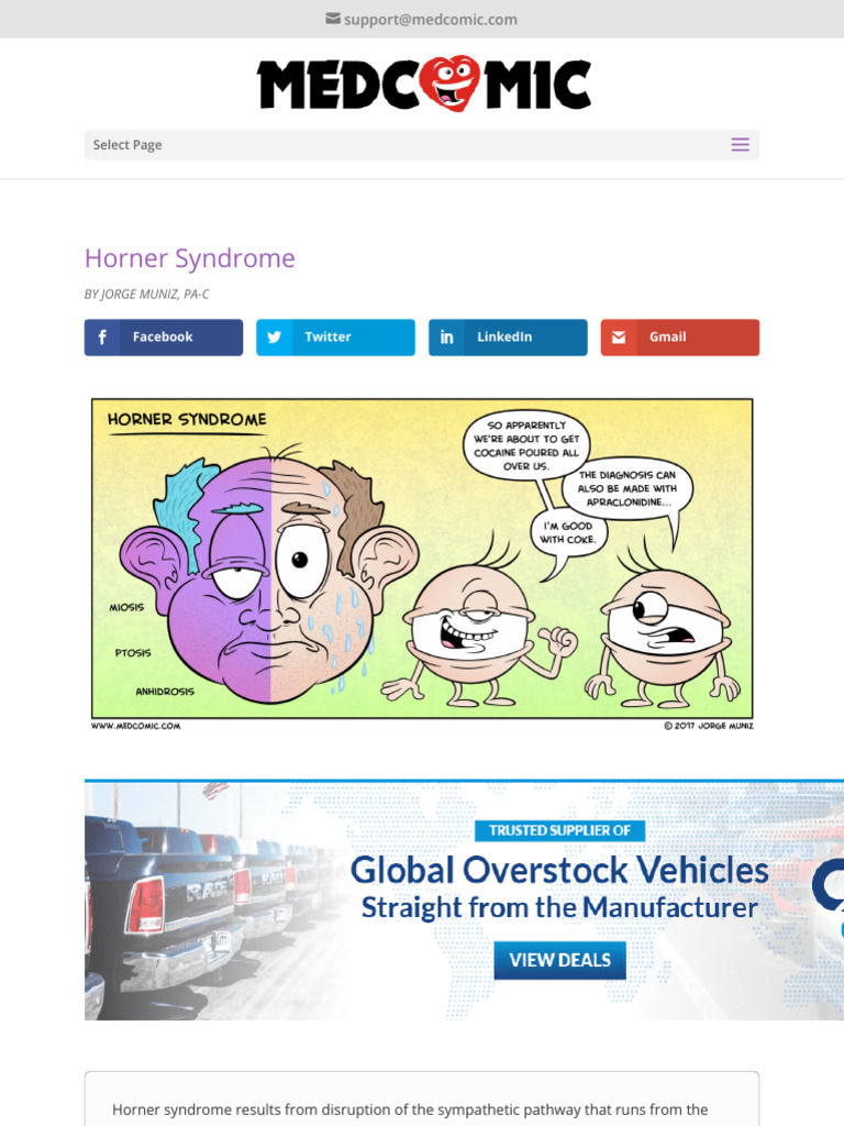 Horner Syndrome | Medcomic | PDF