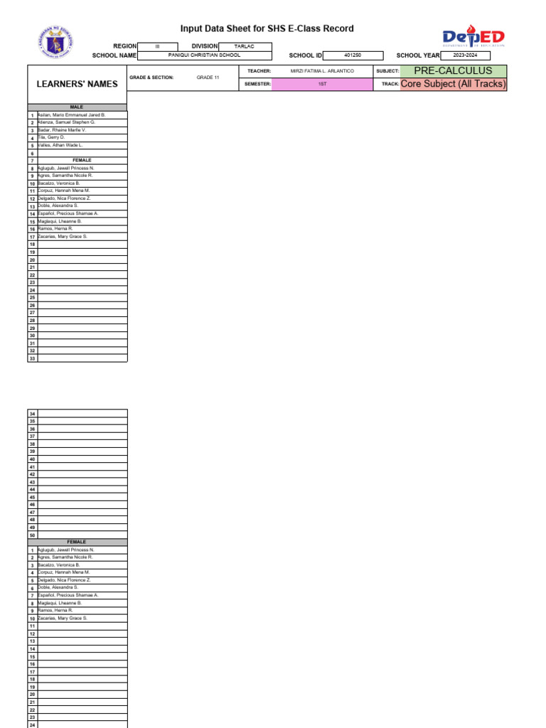 Pre Calculus 2023 2024 1 | PDF