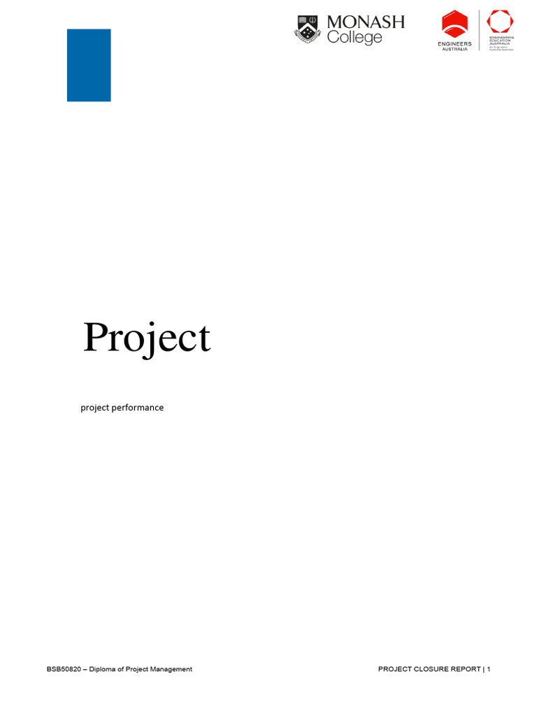 Dip - Project Closure Report Assessment 7 08112023.docx Version 2 | PDF