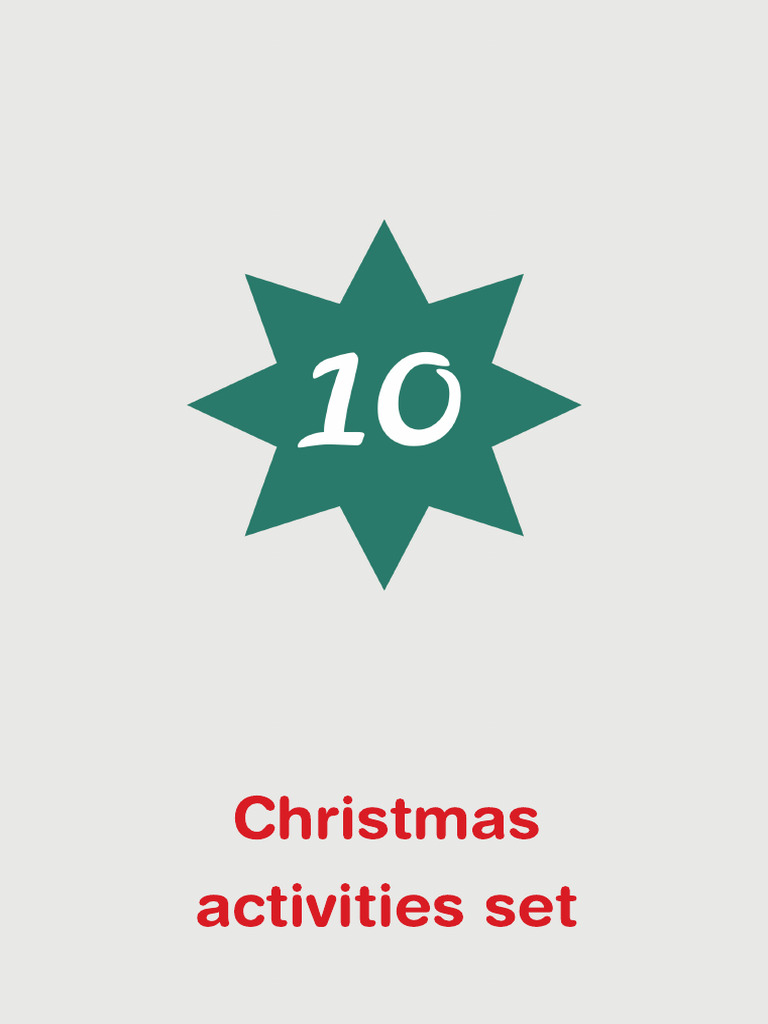 10 Christmas Activities Set | PDF | Santa Claus | Christmas