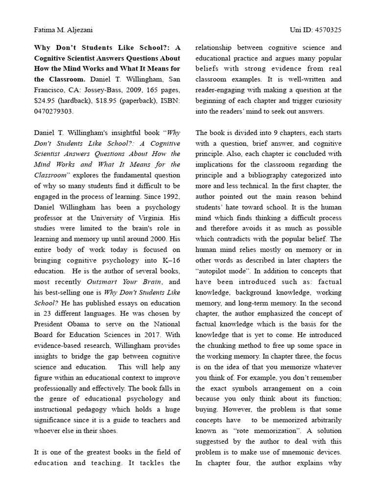 BR On Why Don't Sts Draft 1 | PDF | Mind | Cognition