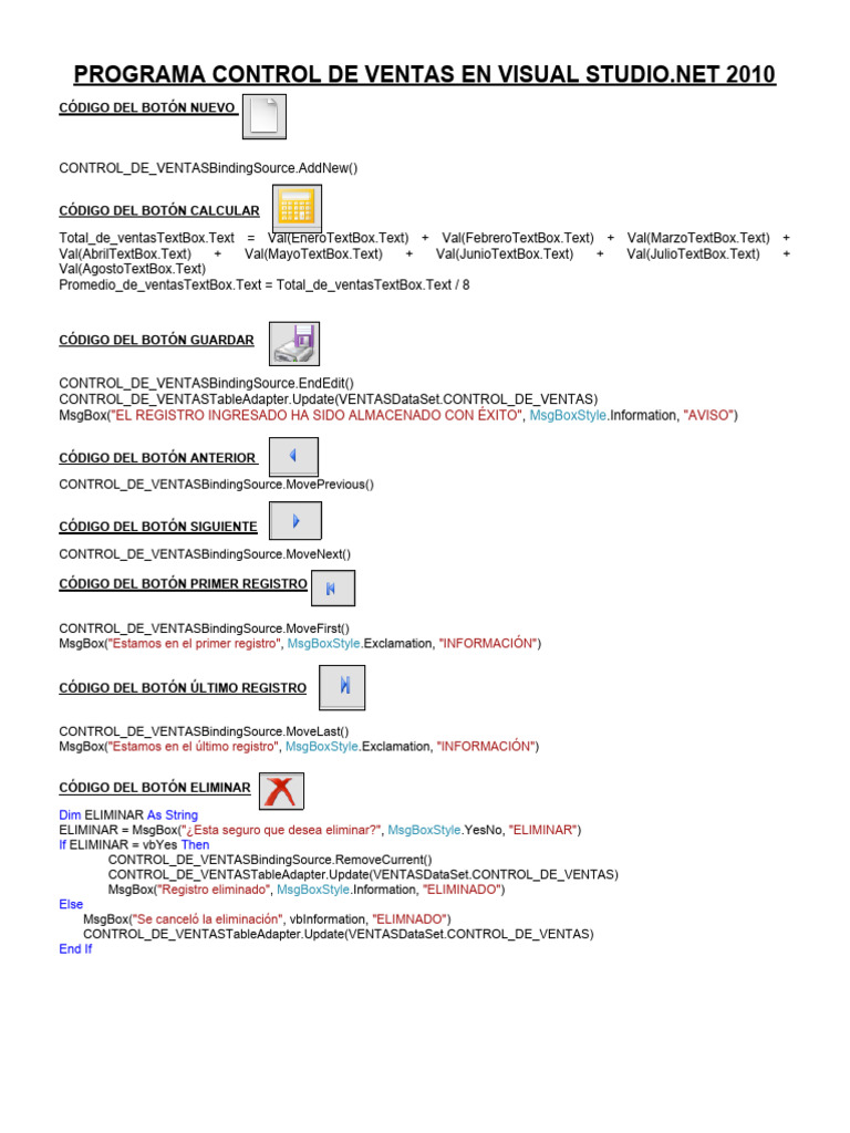 PROGRAMA CONTROL DE VENTAS EN VISUAL STUDIO | PDF | Informática | Software