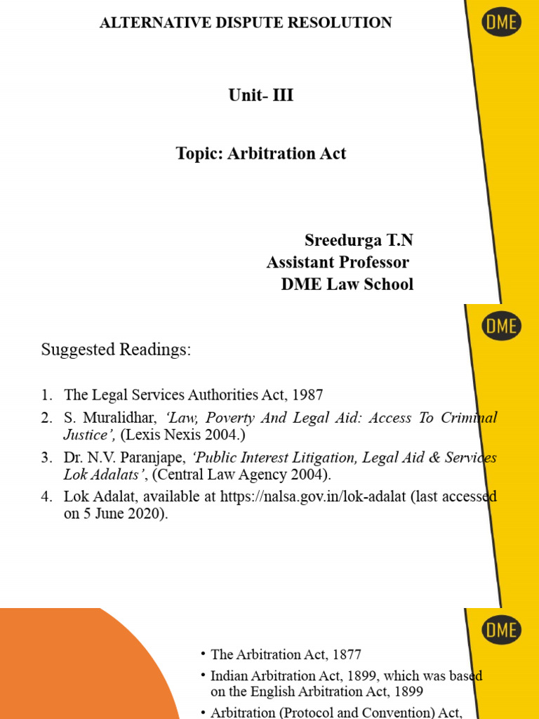 1introduction - Arbitration Agreement | PDF | Arbitration | Alternative Dispute Resolution