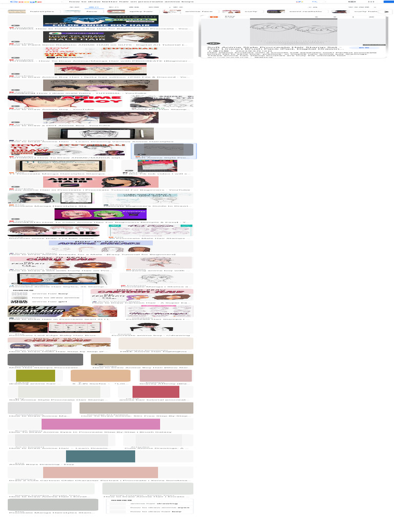 How to Draw Better Hair on Procreate Anime Boys - Google 搜尋 | PDF | Anime