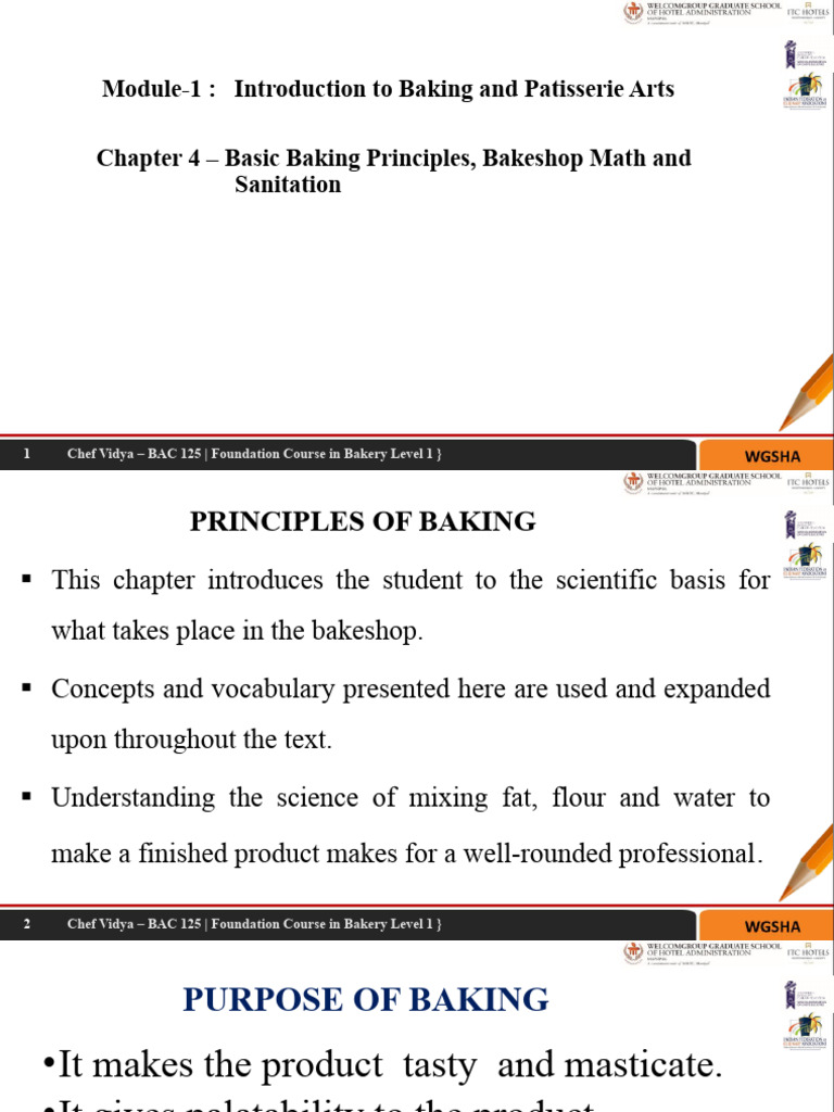 Module 1 - CH 4 Principles of Baking | PDF
