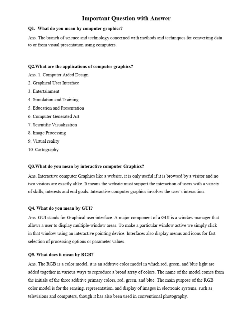 .. Uploads Question Bank Btech 4sem Cse CG Important Question With Answer (UNIT-I) | PDF ...