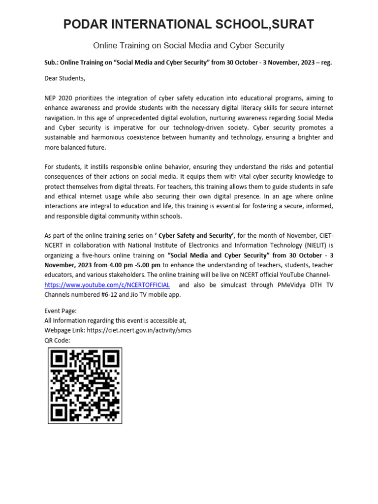 Social Media & Cyber Security Training | PDF | Social Science