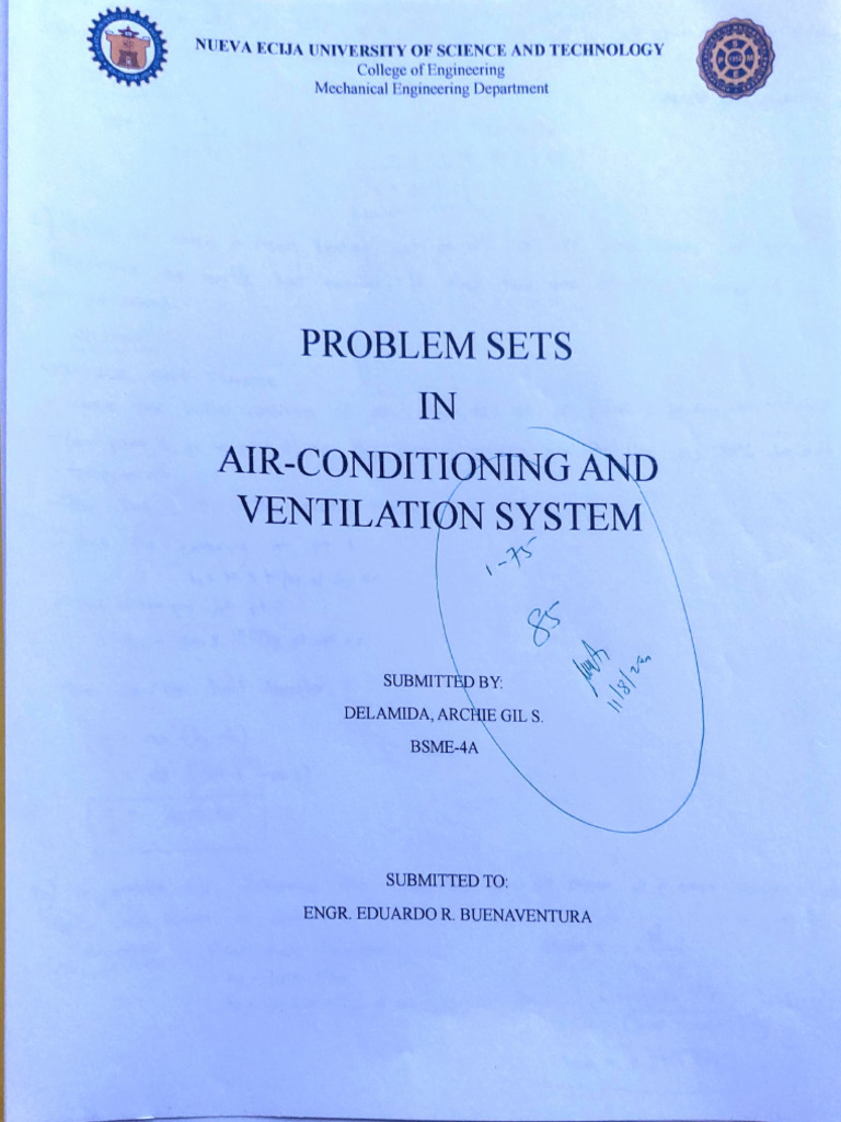 1-75 Prob Set Hvac, Delamida | PDF