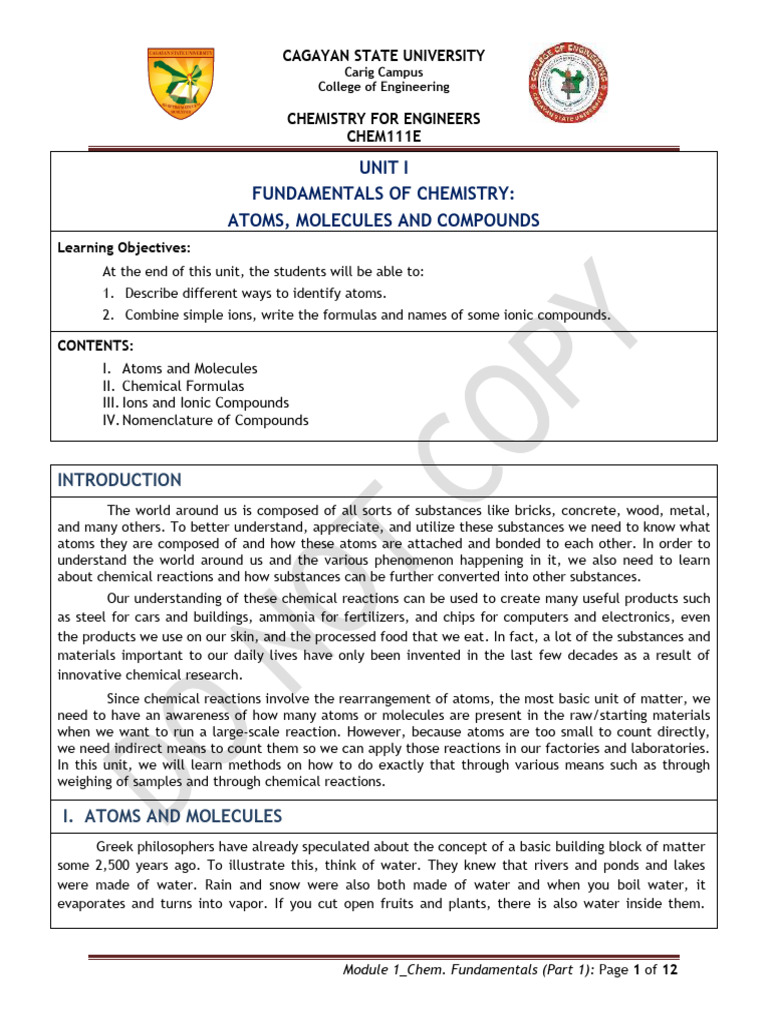 CFE UNIT 1 Module 1 | PDF
