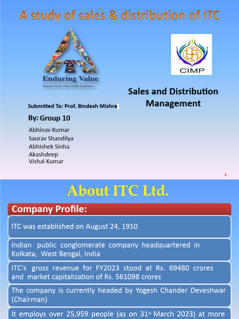 ITC - Sales and Distribution | PDF | Sales | Retail