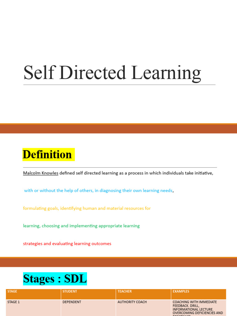 Self-Directed Learning in Medicine | PDF