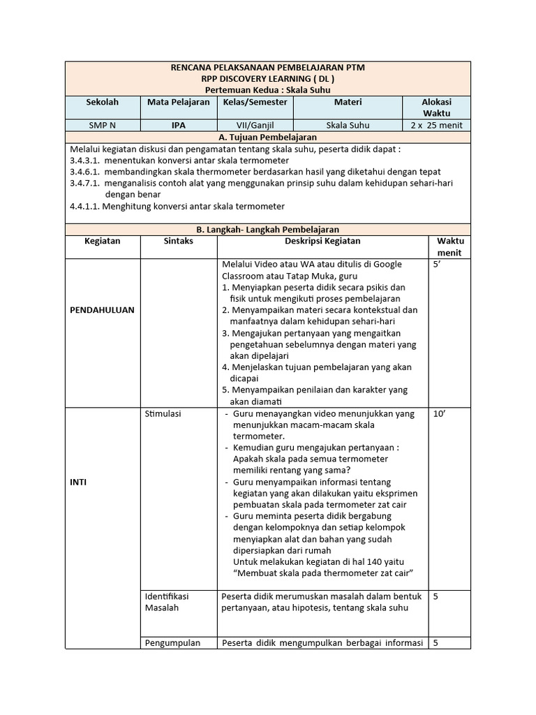 A.2 RPP PTM Pert 11 Suhu 2 | PDF