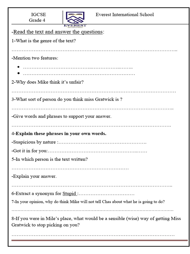 Miss Gratwick | PDF