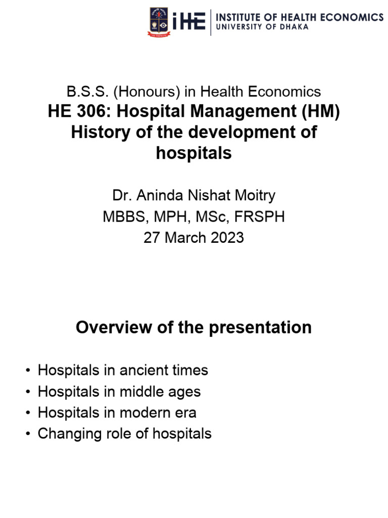 History of The Development of Hospitals | PDF | Hospital | Medicine