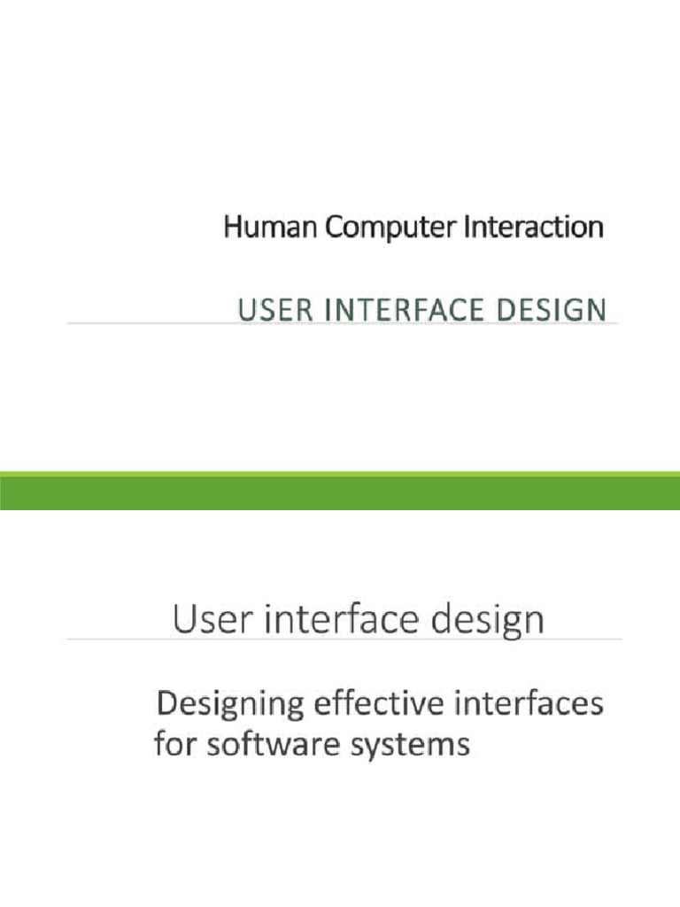 User Interface Design | PDF