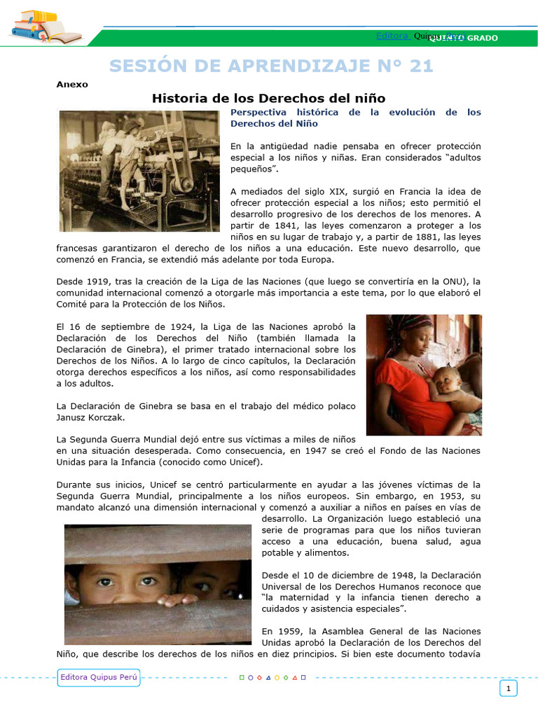 Anexo de Sesiones de Aprendizaje - EDA X Semana 3 - Editora Quipus Perú | PDF | Derechos de los ...