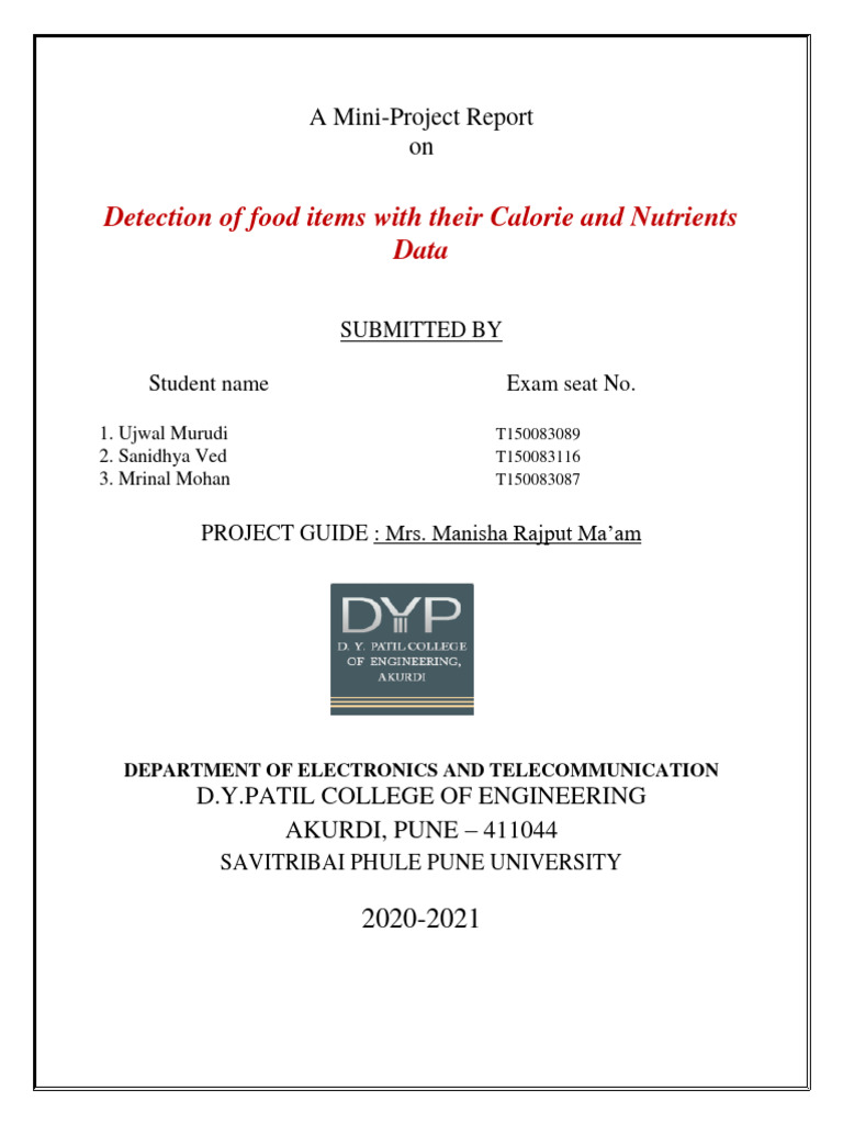Nutrition diet project | PDF | Obesity | Accelerometer