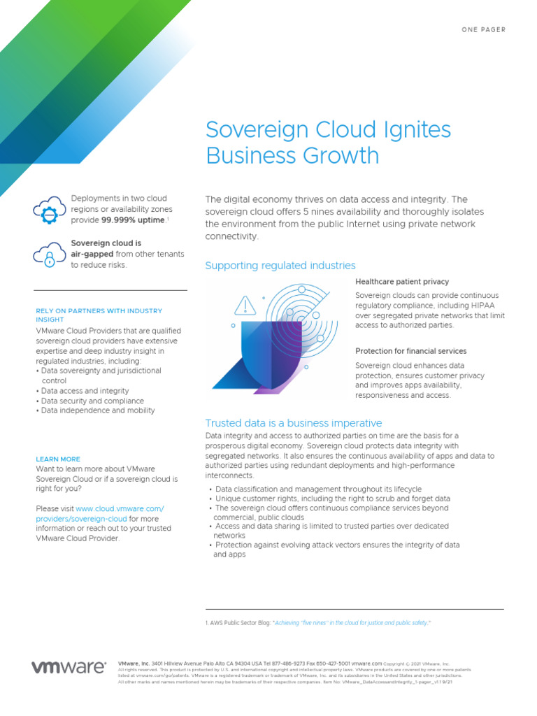 VMW Data Access and Integrity | PDF | Cloud Computing | Regulatory Compliance