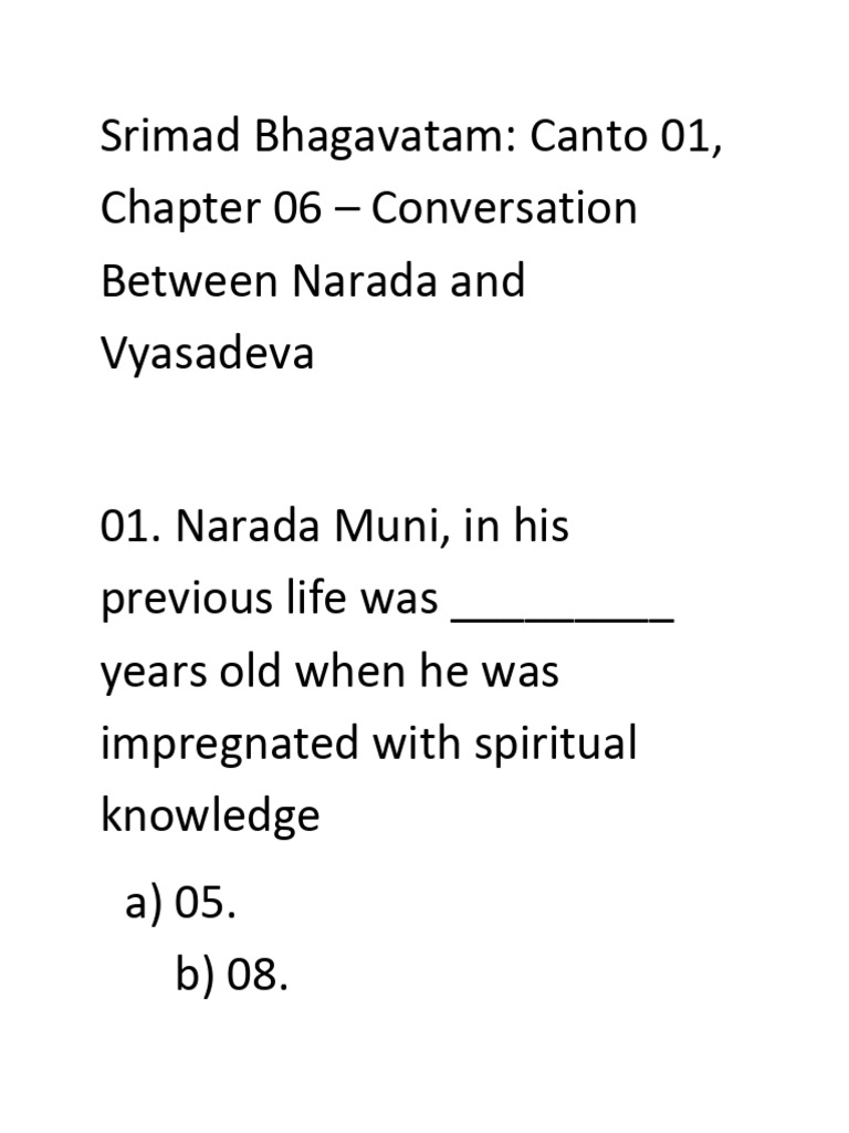 Chapter 6 & 7 Quiz | PDF | Hindu Mythology | Mahabharata