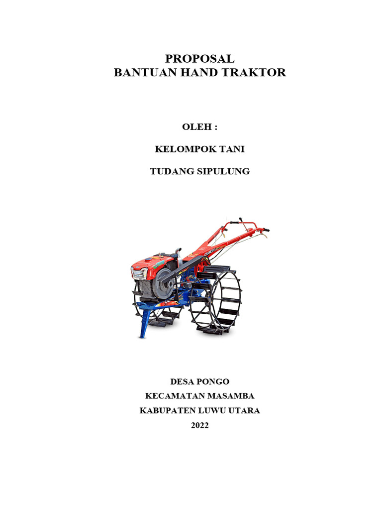 Proposal Hand Traktor - 2 | PDF