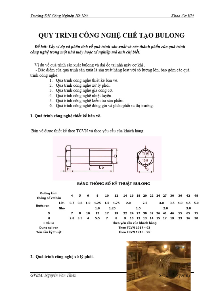Quy Trinh Cong Nghe Che Tao Bulong | PDF