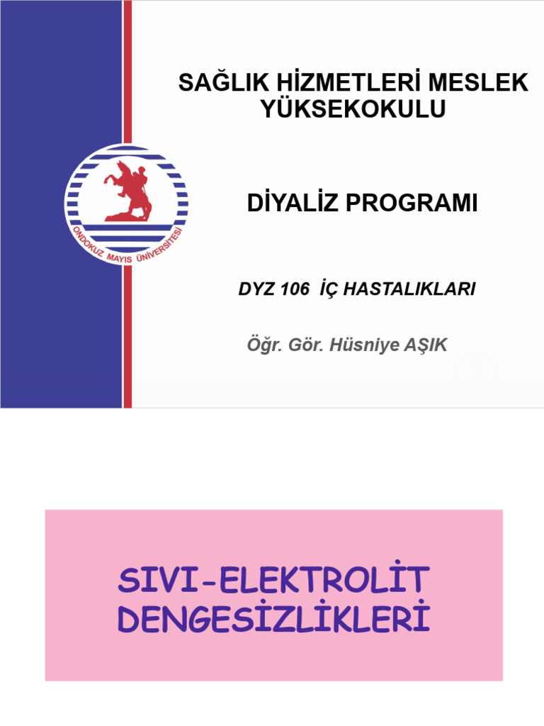 Sivi-Elektroli̇t Dengesi̇zli̇kleri̇ | PDF