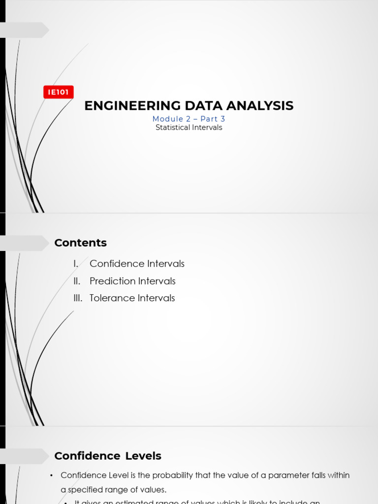 IE101 Module 2 Part 3 Lecture | PDF | Confidence Interval | Analysis