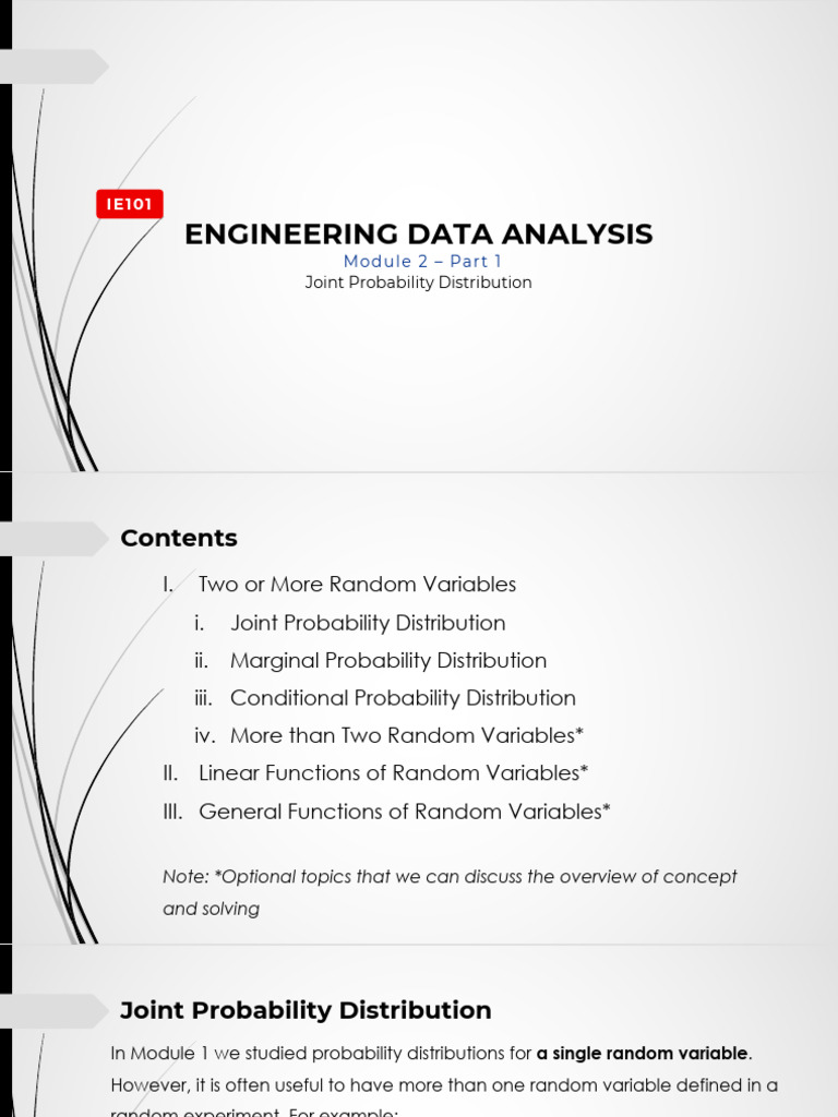 IE101 Module 2 Part 1 Reference1 1 | PDF | Probability Distribution | Random Variable