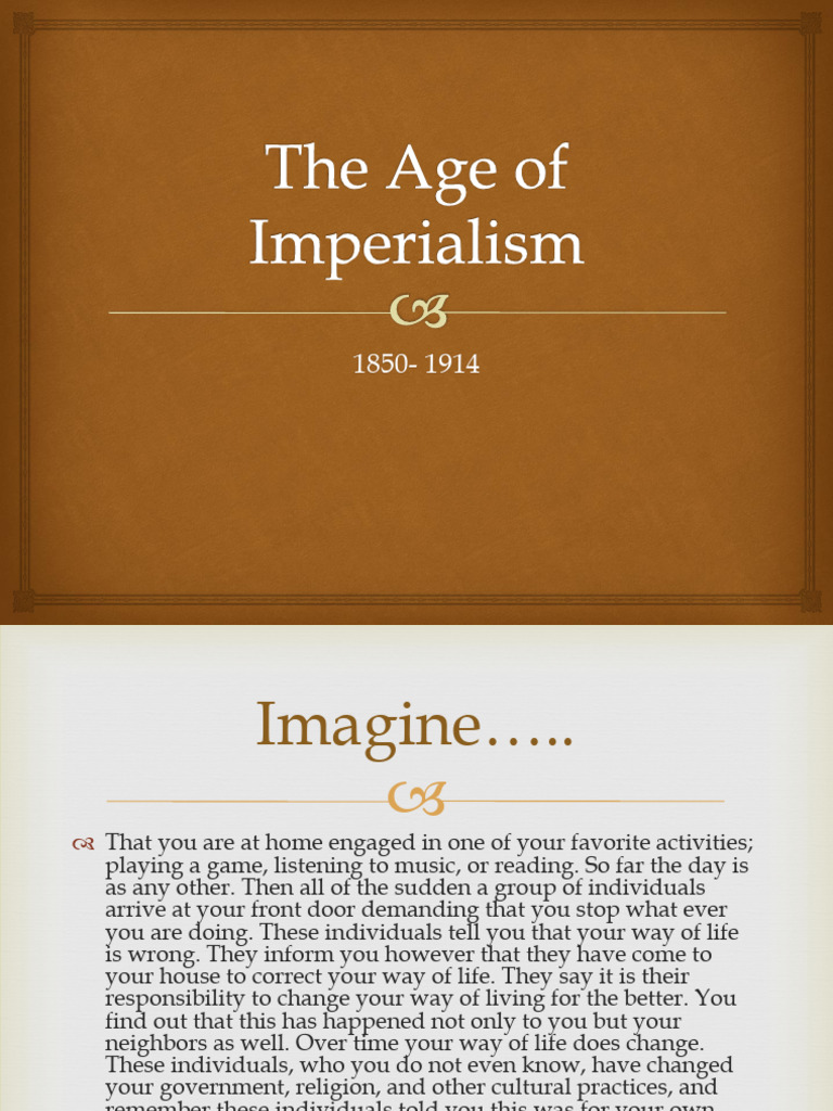 The Age of Imperialism Slides | PDF | Politics | Travel