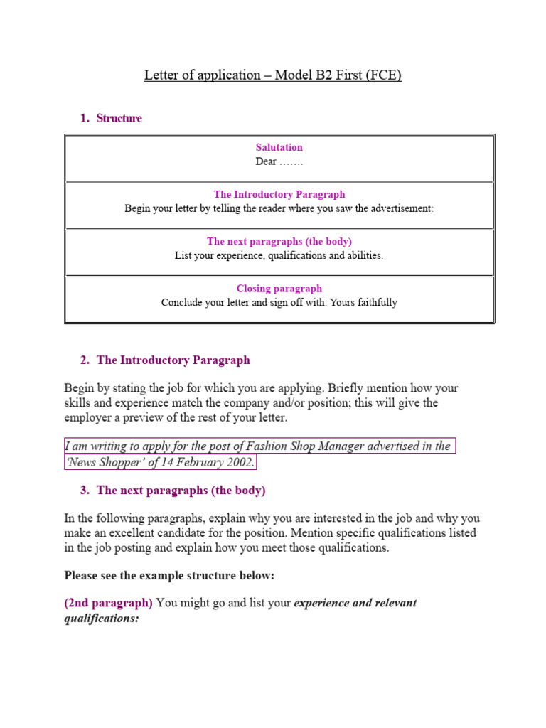 How to Write a Job Application Letter | PDF