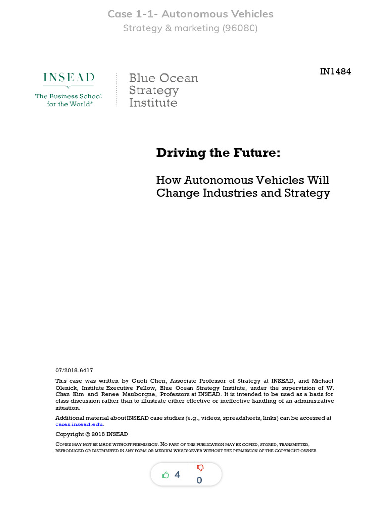 Case 1 1 Autonomous Vehicles - Compress | PDF | Car | General Motors