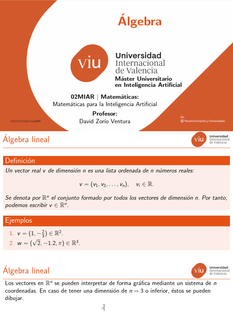 2 Algebra | PDF | Valores propios y vectores propios | Mapa lineal