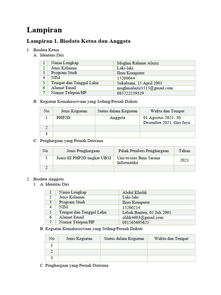 Lampiran PKM AI | PDF