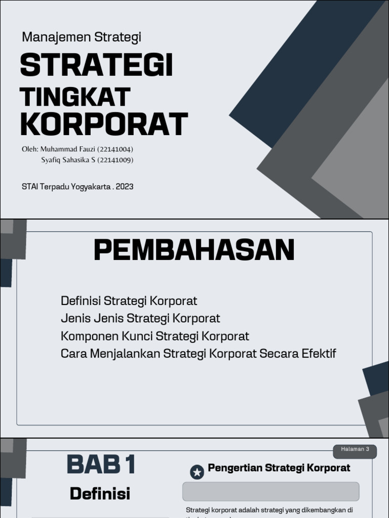 Fauzi & Syafiq Strategi Korporat | PDF