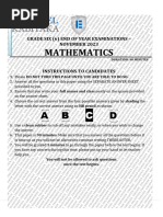 Grade 4 Maths Term 2 Exam | PDF