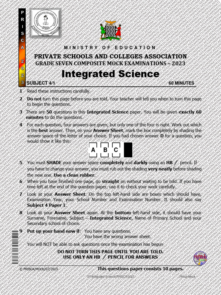 G7 Integrated Science 2023 | PDF