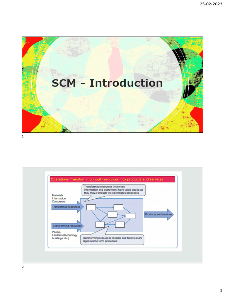 Additional Study Material SCM Introduction 25-2-23 | PDF | Supply Chain | Inventory