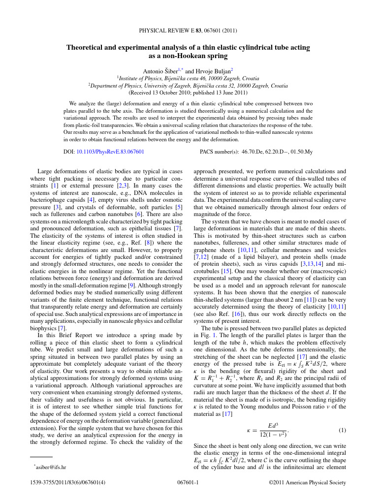 Non-Hooken Laboratory Paper | PDF | Elasticity (Physics) | Deformation (Engineering)