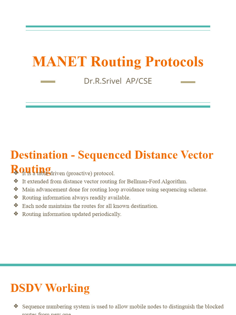 Unit-3 MANET Routing Protocols | PDF | Wireless Ad Hoc Network | Routing