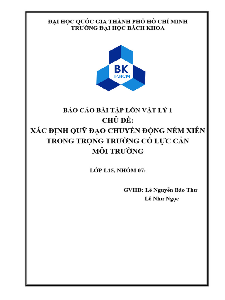 Báo Cáo BTL VL1 | PDF