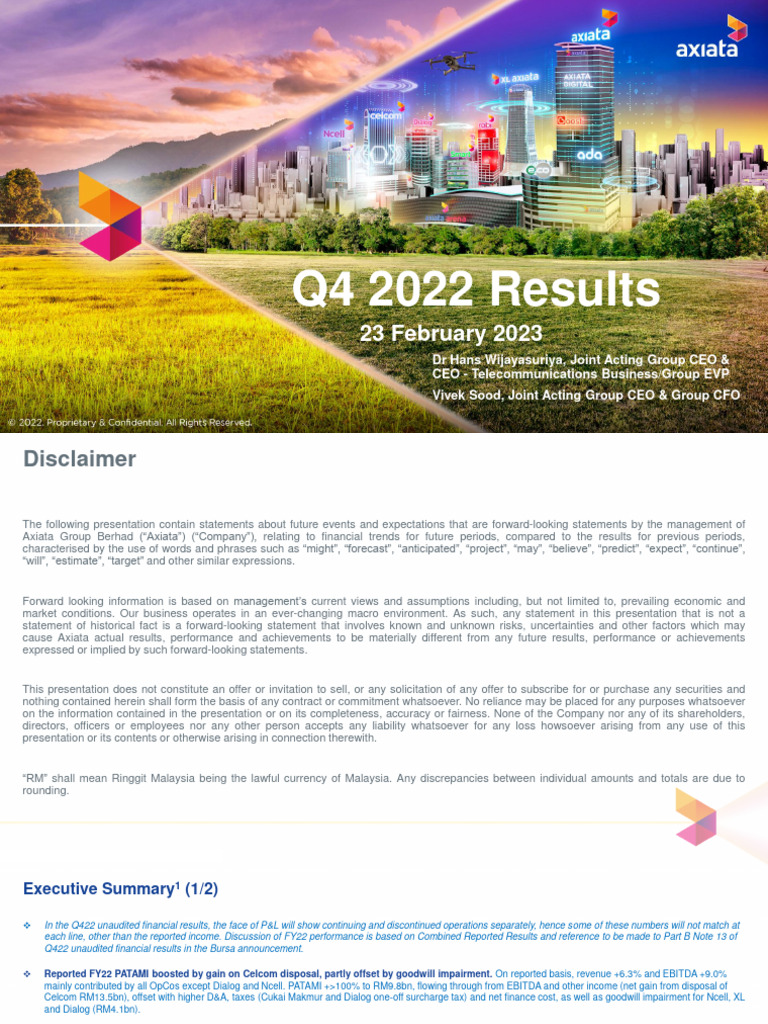 Axiata_Presentation_4Q22 | PDF