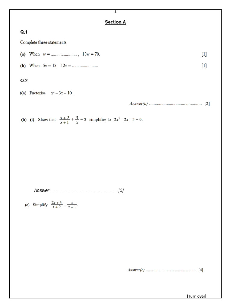 Practice Paper | PDF