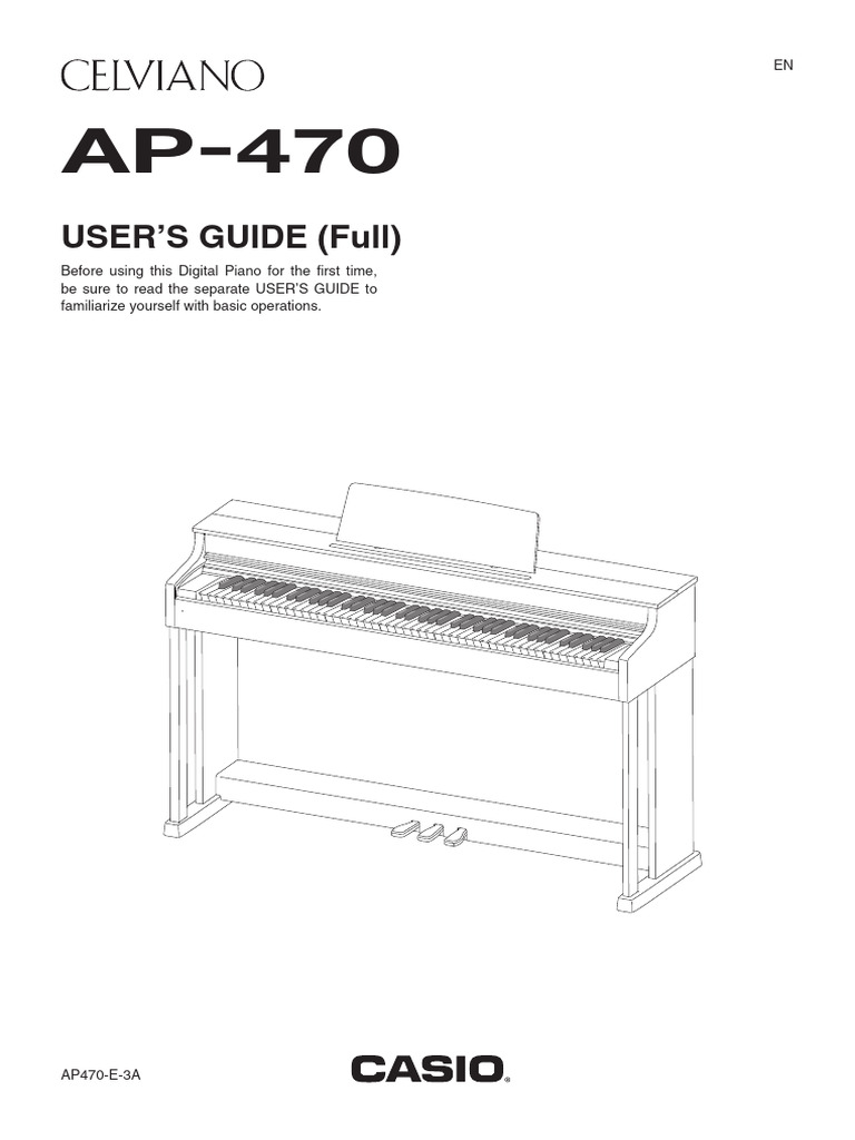 Casio AP470-E-3A EN | PDF | Piano | Sound Technology