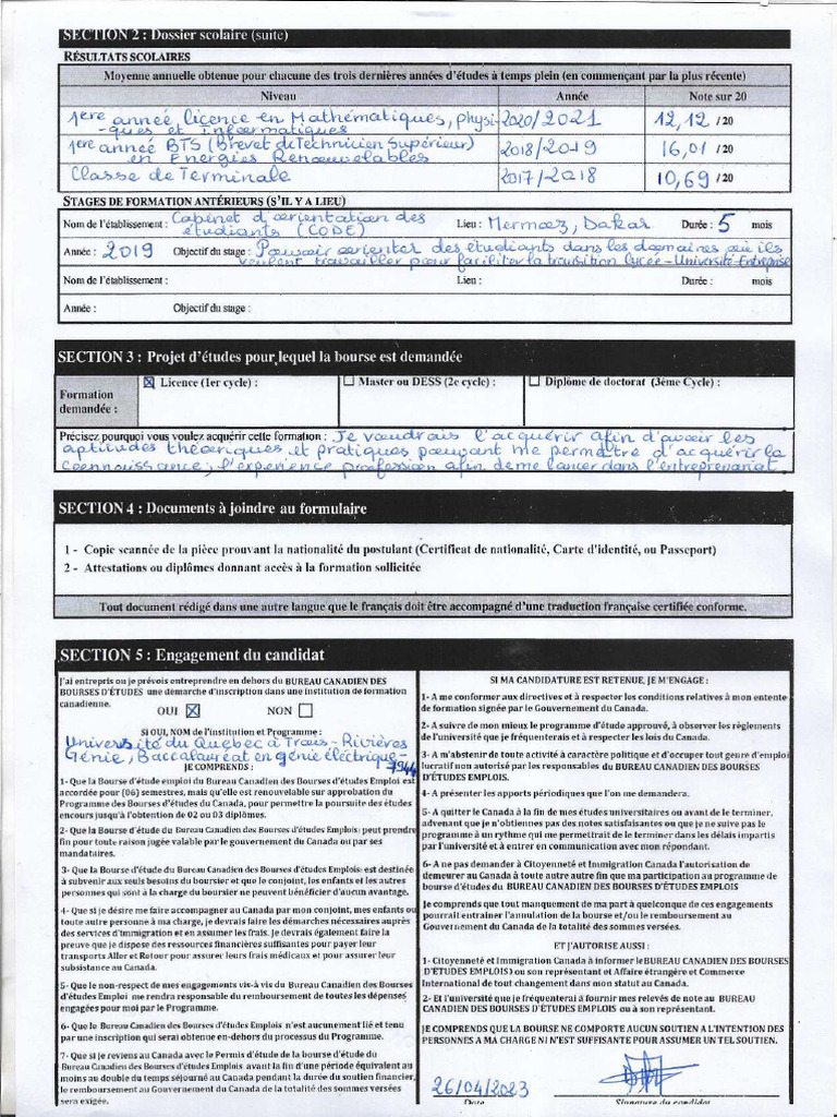 Formulaire Page 2 | PDF