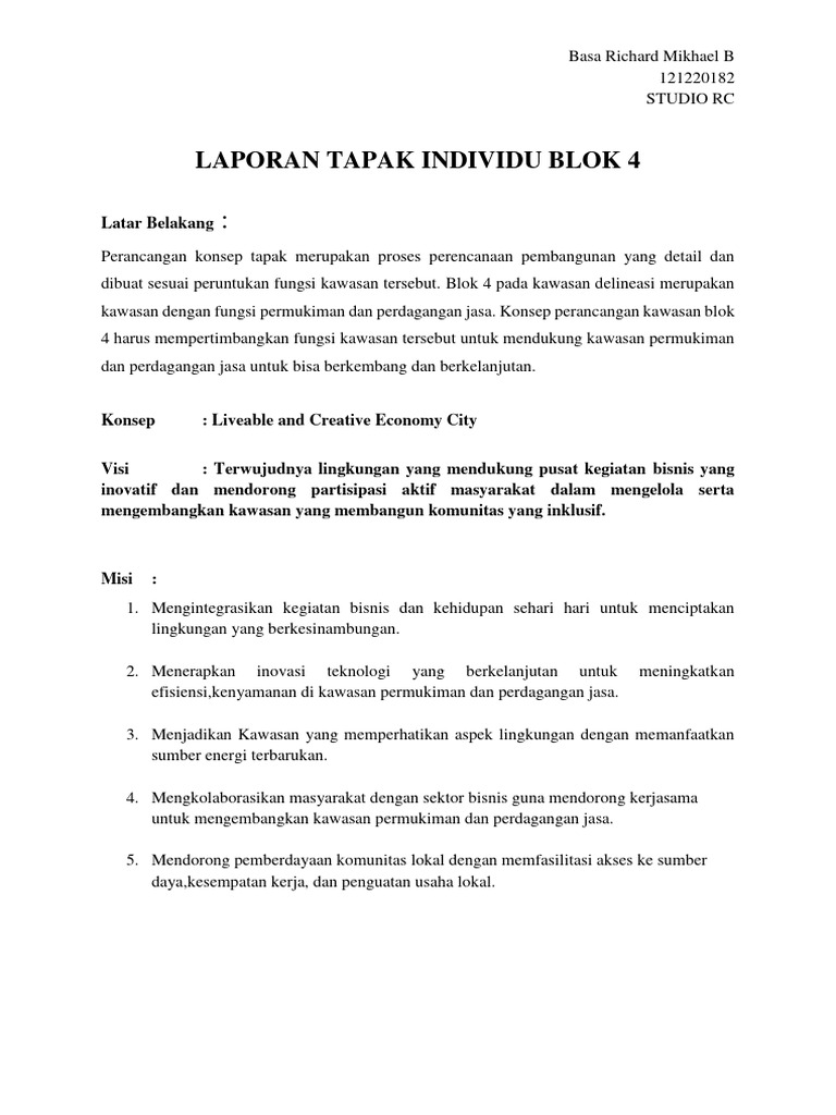 Laporan Tapak Individu - Basa Richard Mikhael - 121220182 | PDF ...